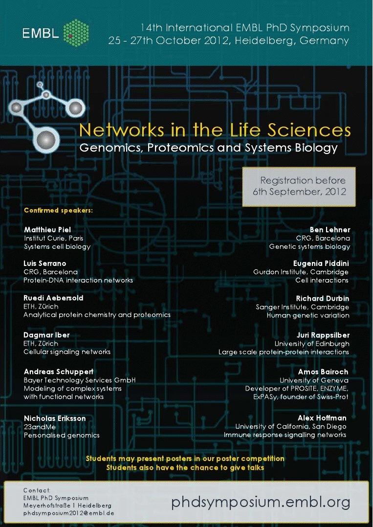 EMBL Symposium: Networks in the Life Sciences | Champalimaud Foundation EMBL Symposium: Networks in the Life Sciences | Champalimaud Foundation